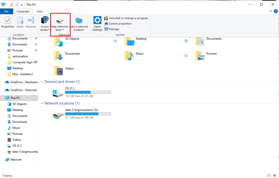 How to Map the S/drive on a PC – Breckenridge Grand Vacations