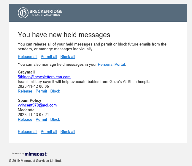 Email Security - 07 Digest Email – Breckenridge Grand Vacations