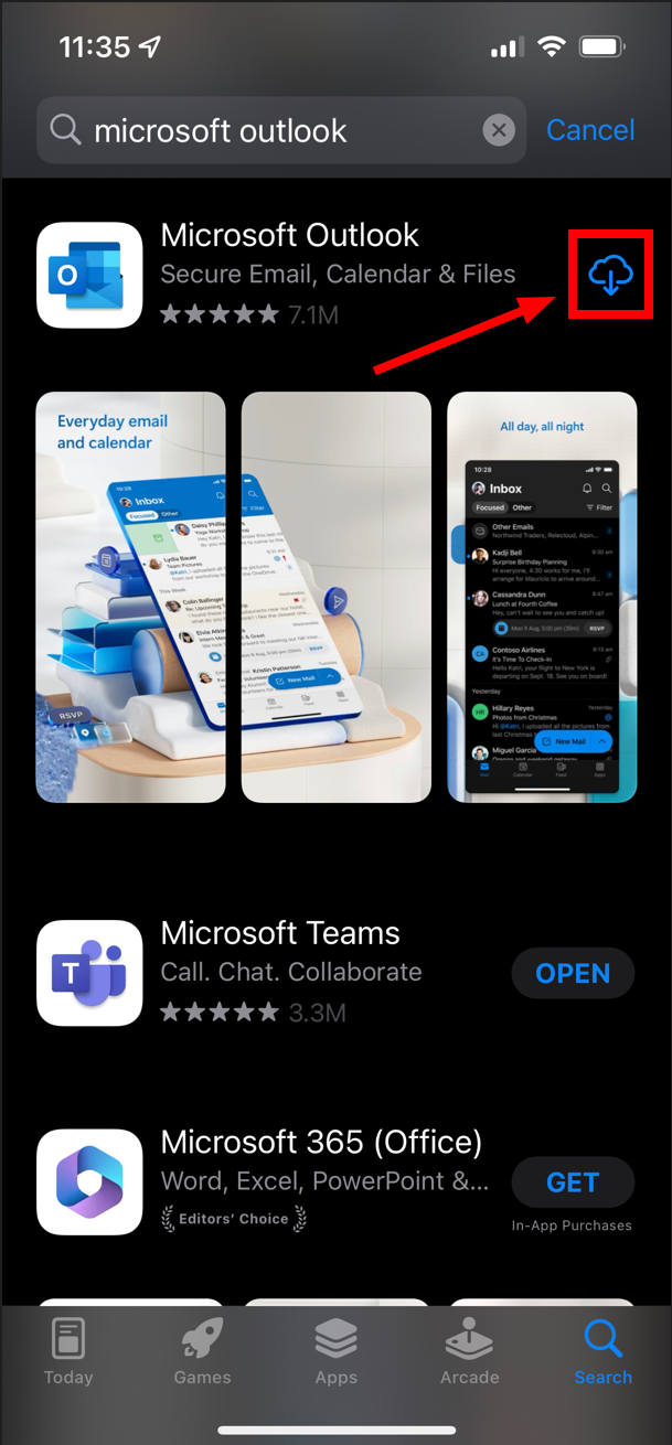 How to Download Microsoft Outlook for Apple (iOS) Phones – Breckenridge ...