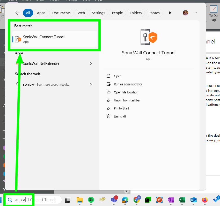 HOW TO: Connect with SonicWall Connect Tunnel – Breckenridge Grand ...