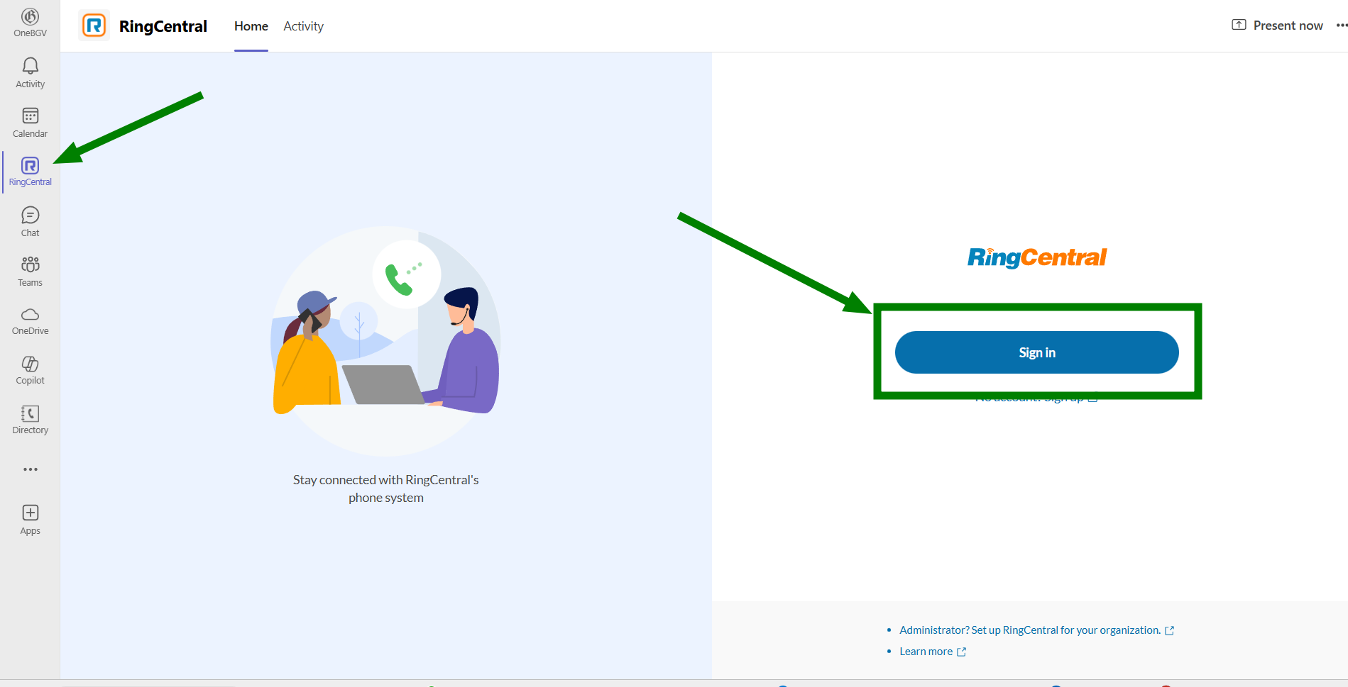 RingCentral: Shared User Login – Breckenridge Grand Vacations