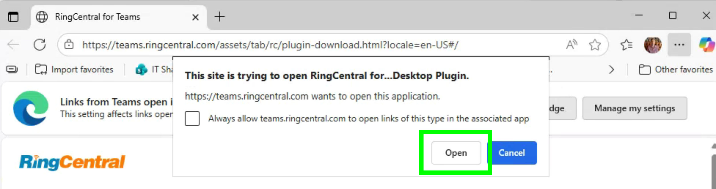 RingCentral Teams App: Desktop Plugin Initial Setup – Breckenridge ...